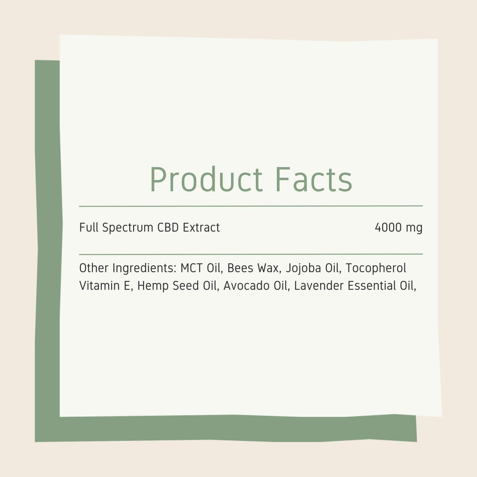 CBD Oil Balm | 4000MG | From Full Spectrum Hemp Oil